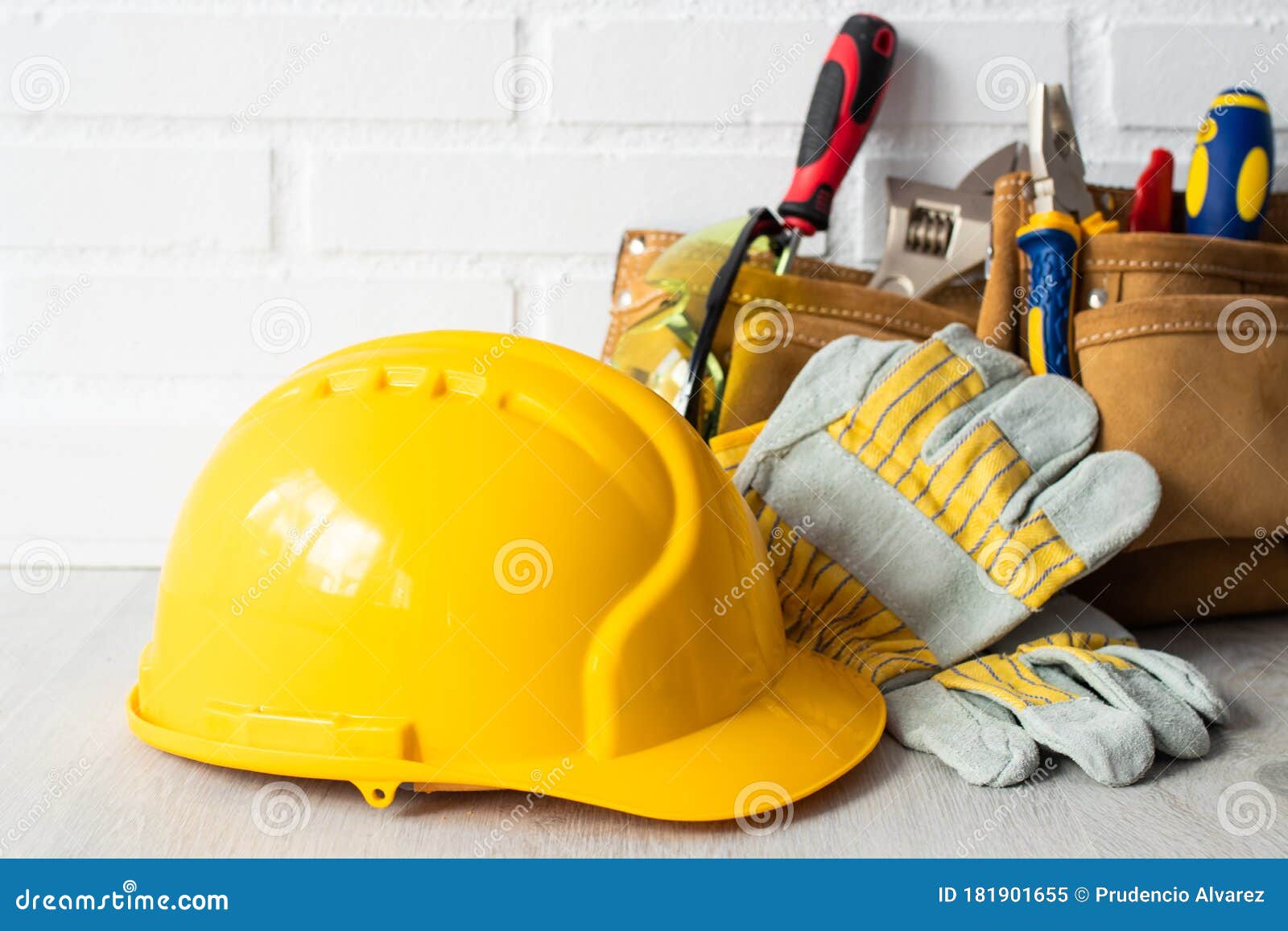Construction Tools with Helmet Stock Image - Image of electrician, site ...