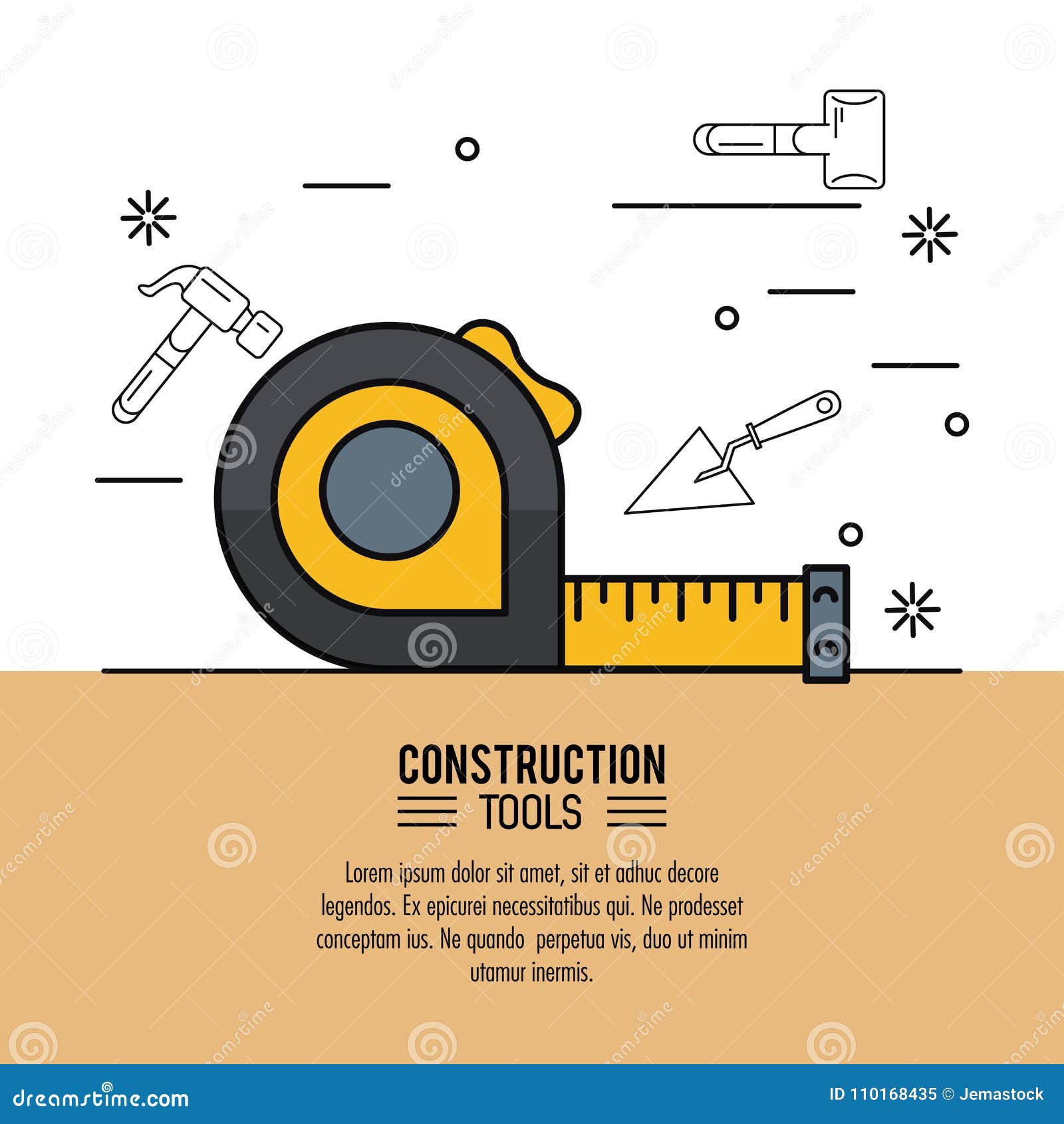 Construction Tools Infographic Stock Vector - Illustration of home ...