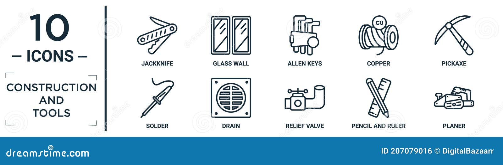 Set Of Allen Keys Cartoon Icon Design Template With Various Models ...