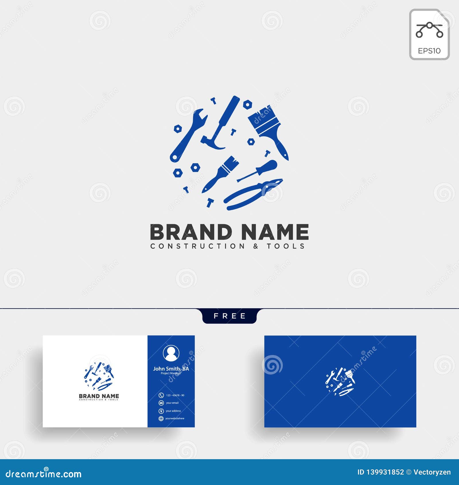 Construction Tools Logo Template Vector Illustration Icon Element Stock ...