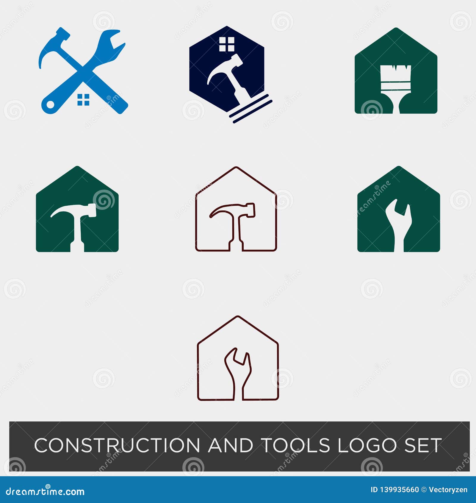 Construction Tools Logo Template Vector Illustration Icon Element Stock ...