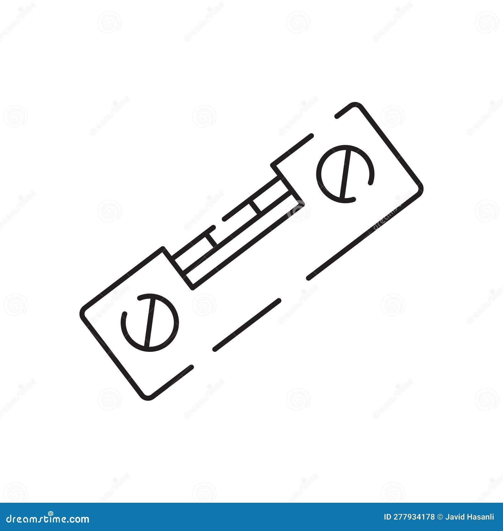 Construction Tools - Outline Icon Spirit Level, Vector, Simple Thin ...