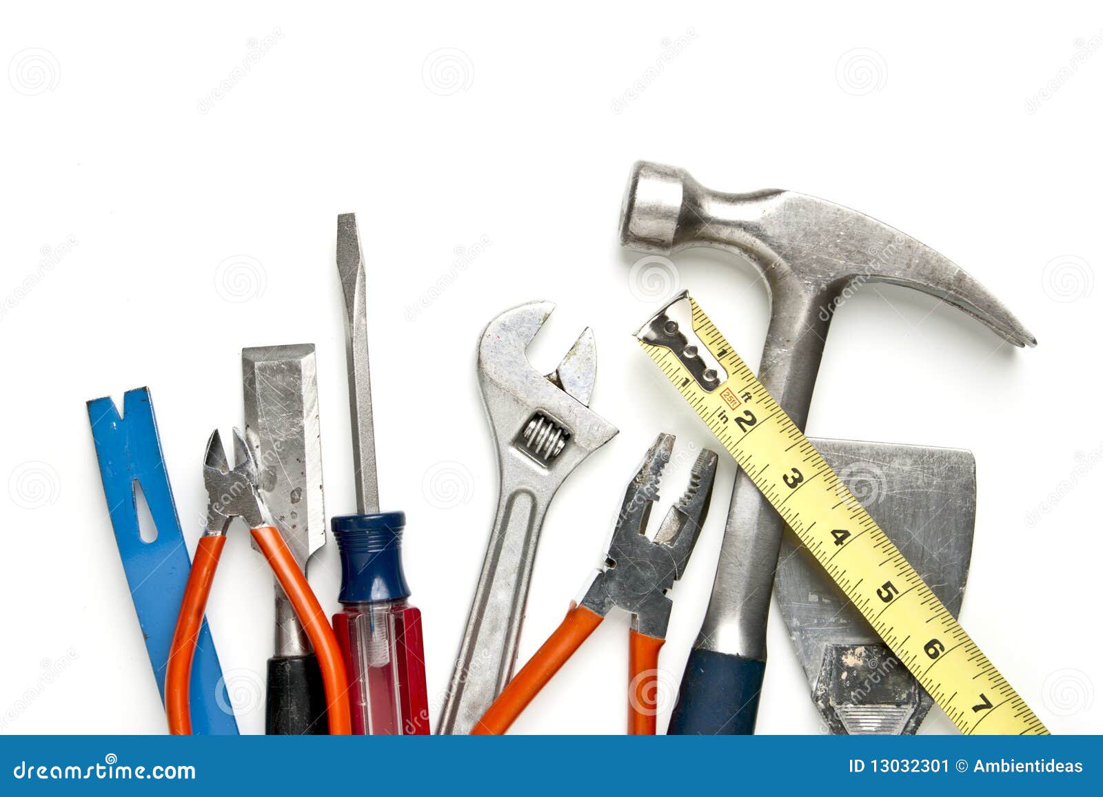 Construction Tools In Pile Stock Image - Image: 13032301