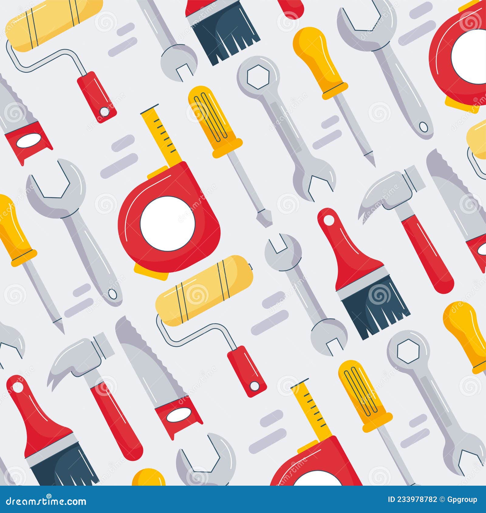 Construction tools poster stock vector. Illustration of roller - 233978782