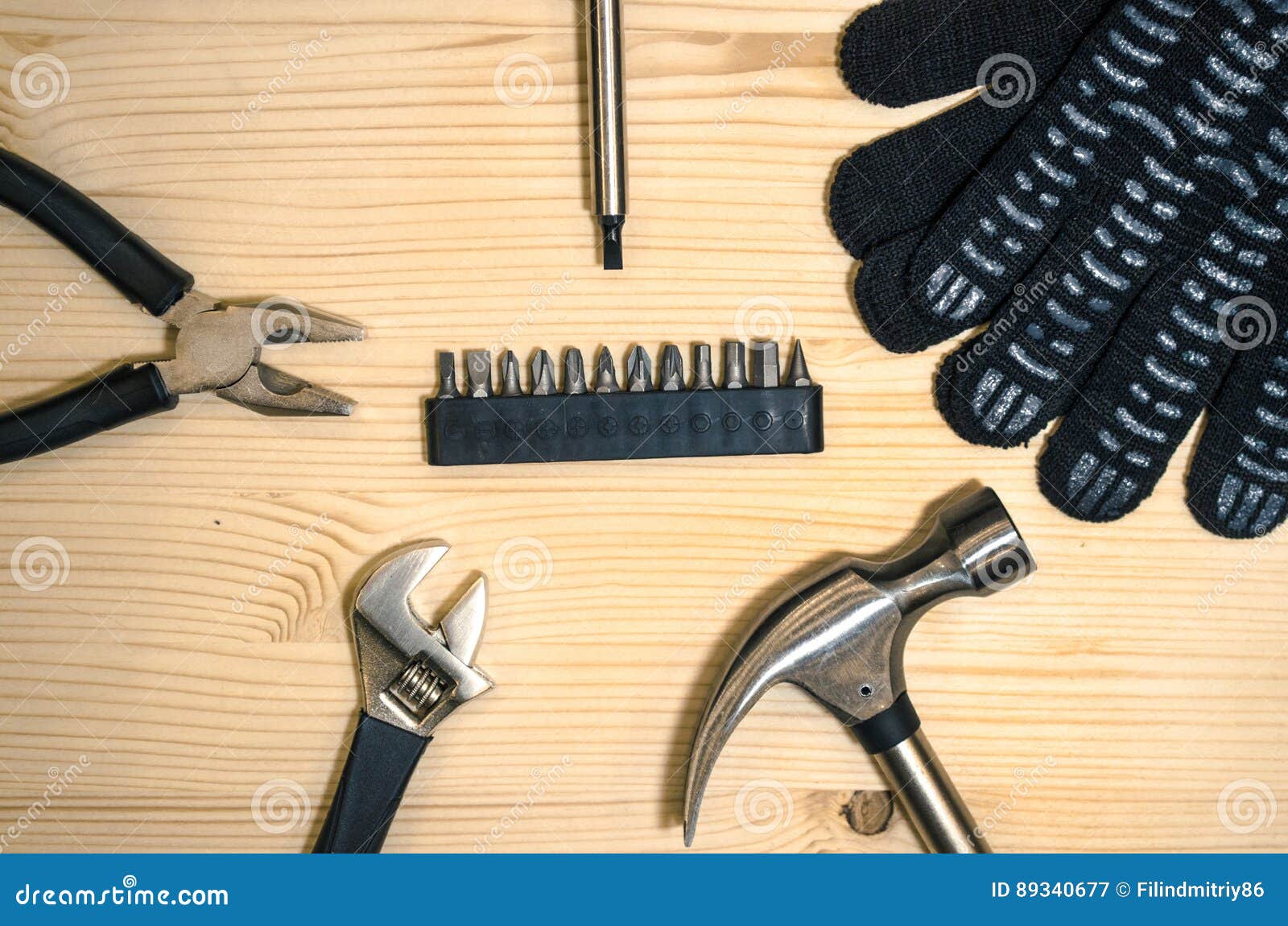 Construction Tools Stacked in a Circle. Construction Concept Stock ...