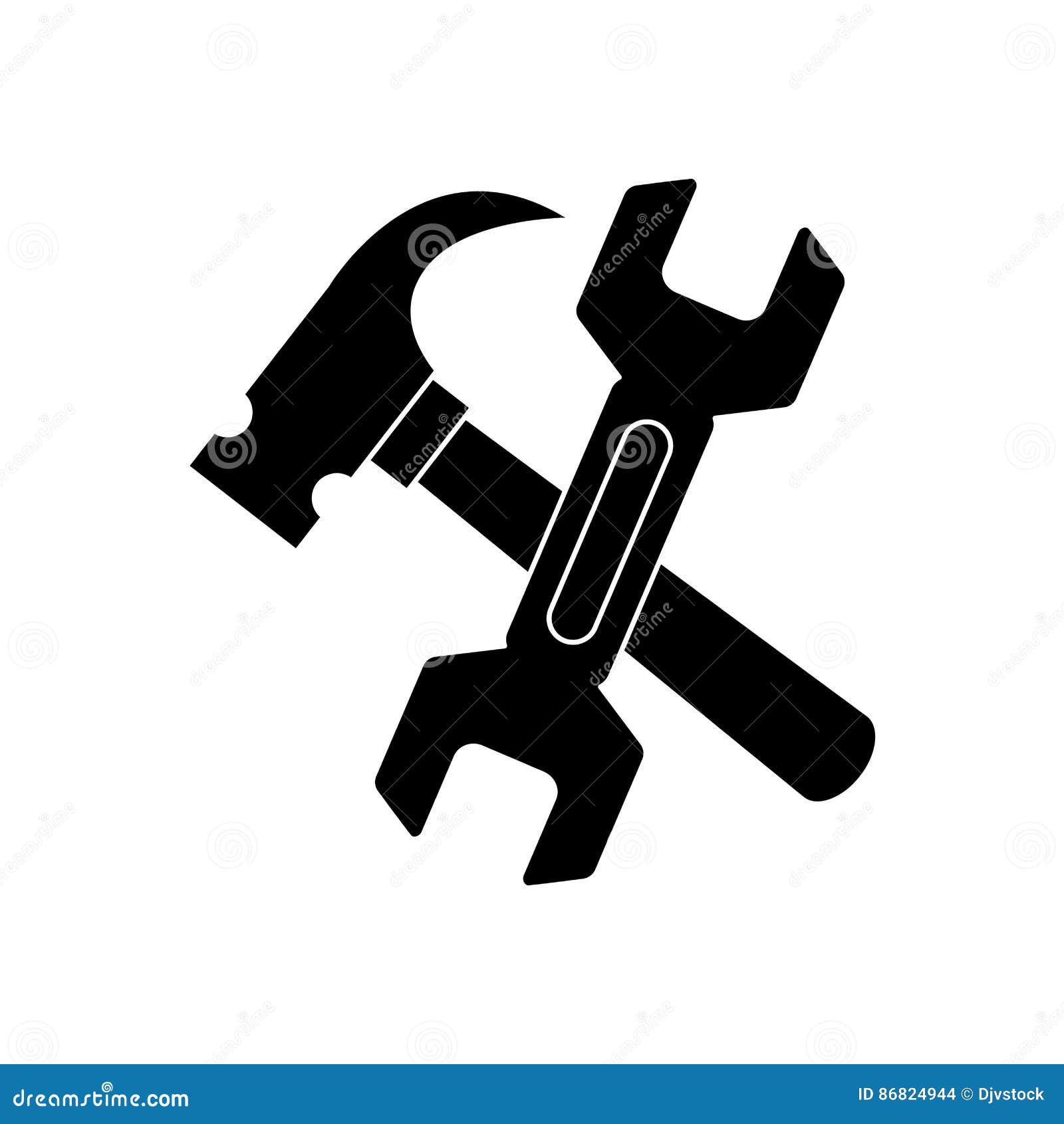 Construction tools symbol stock illustration. Illustration of toolkit ...