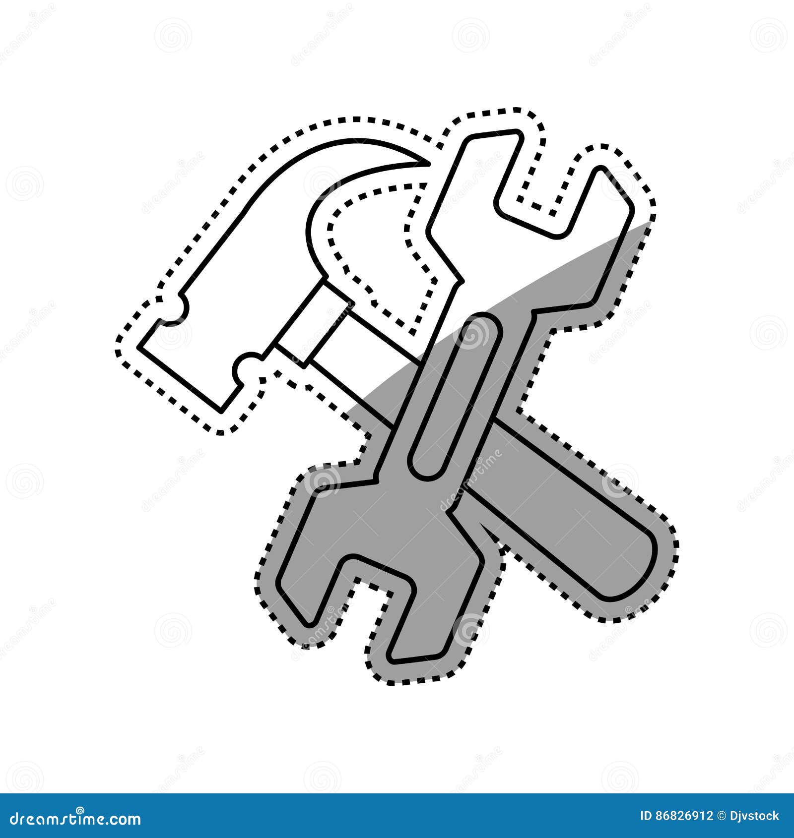 Construction tools symbol stock illustration. Illustration of toolbox ...