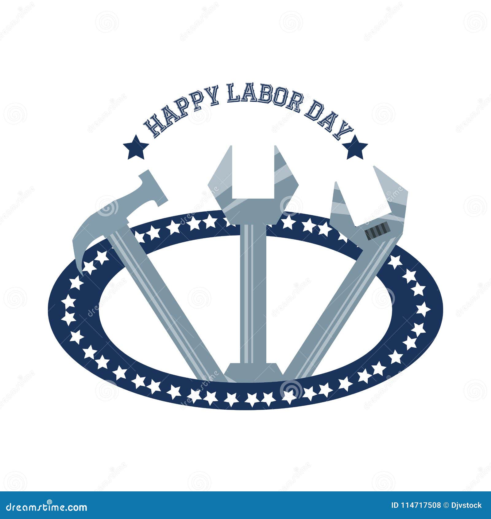 Construction Tools To Celebrate Labor Day Stock Vector - Illustration ...