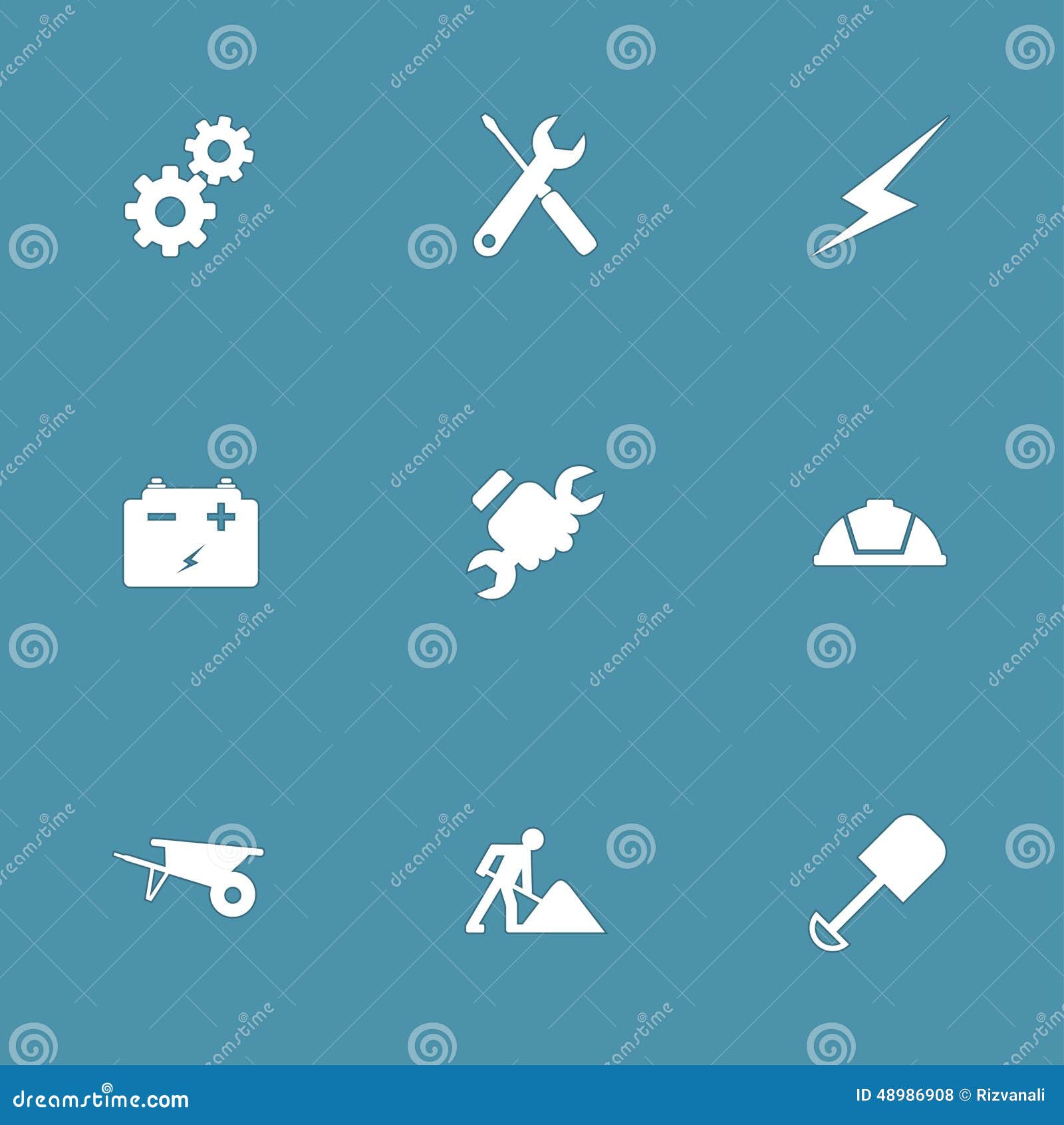 DIY Tools. Vector Set Of Hand-drawn Work Tools. Tools Repair Icons For ...