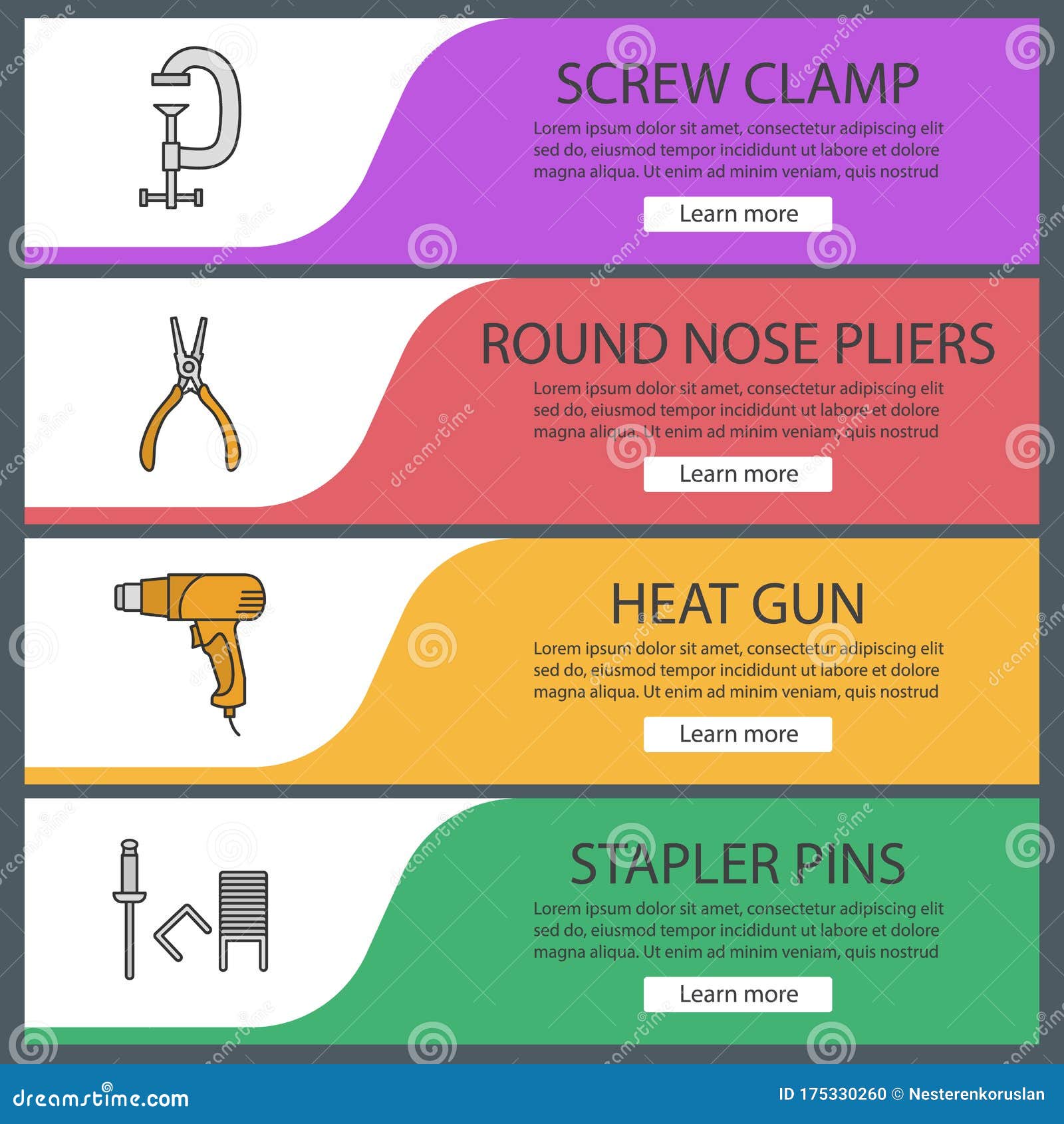 Construction Tools Web Banner Templates Set Stock Vector - Illustration ... Construction Tools Web Banner Templates Set Stock Vector - Illustration ...