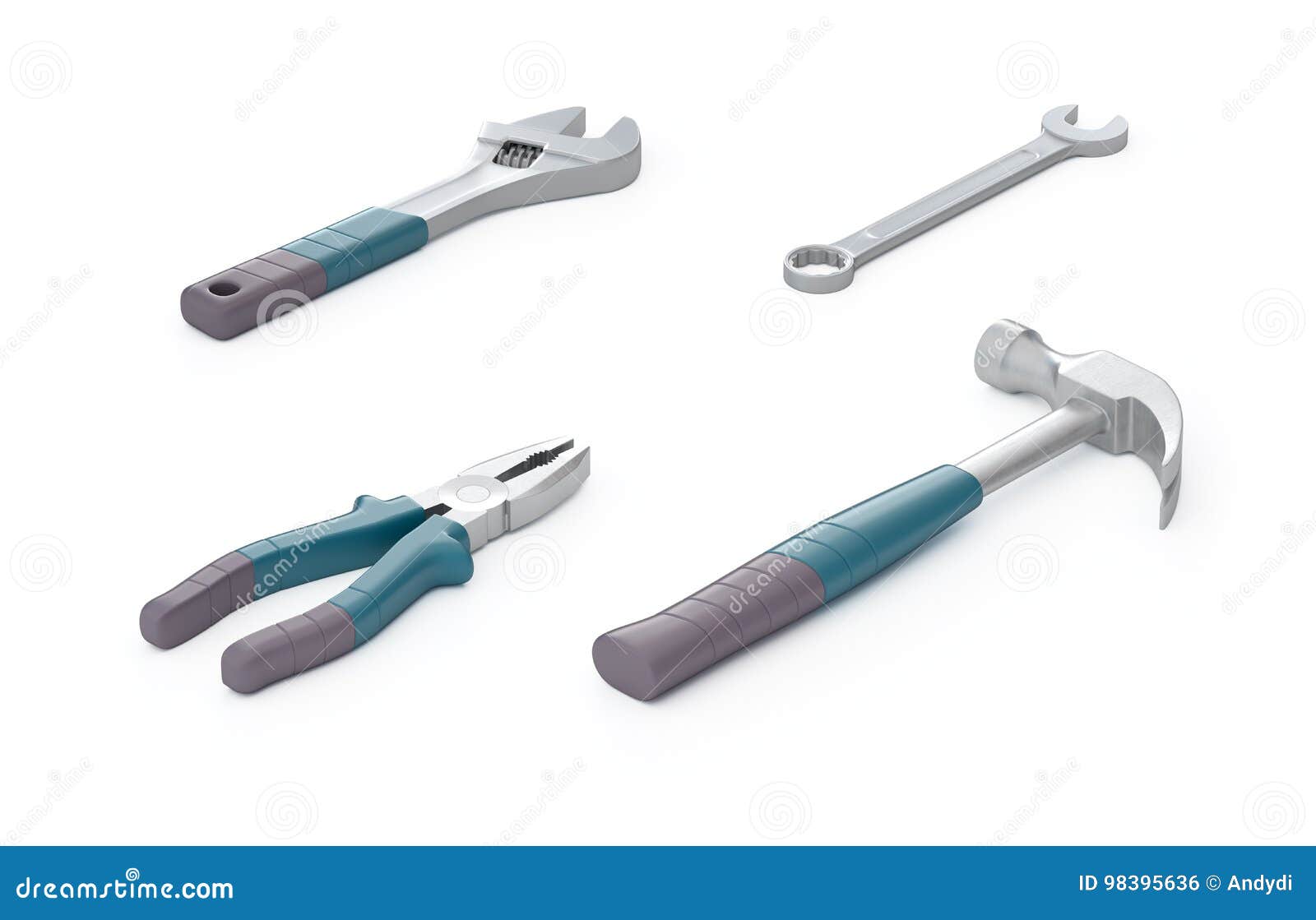 Construction Tools on White Background Stock Illustration ...