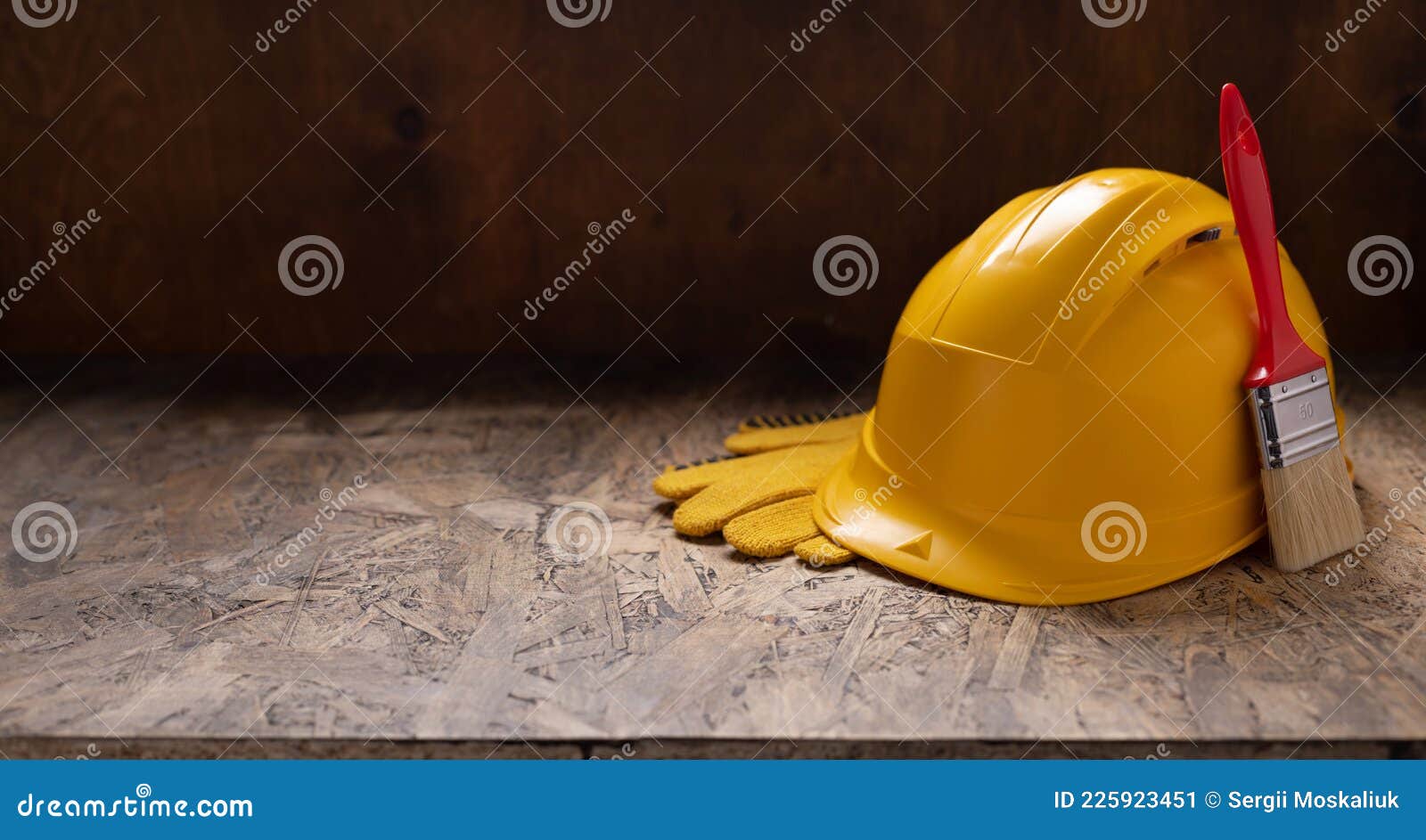 Construction Tools at Wooden Table Background Texture. Tool Kit on ...