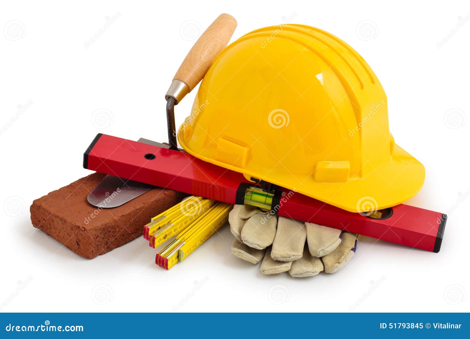 Brick Ruler Isolated White Stock Photos - Free & Royalty-Free Stock ...