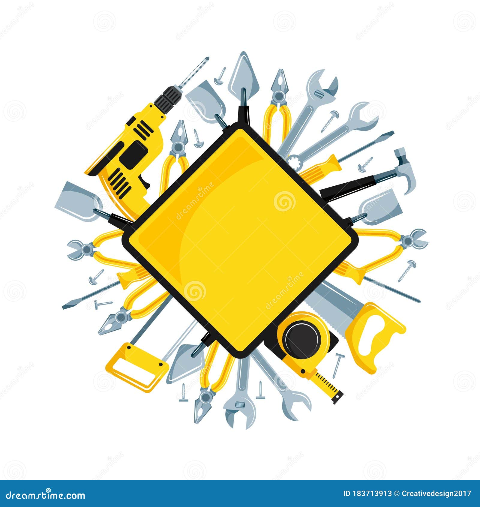 Construction tools. vector stock vector. Illustration of industry ...