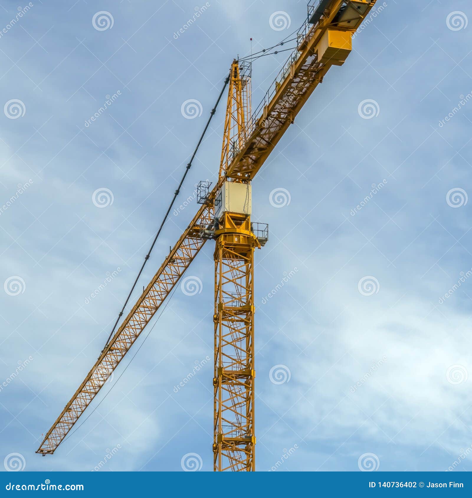 A Construction Tower Crane with Sky Background Stock Photo - Image of ...