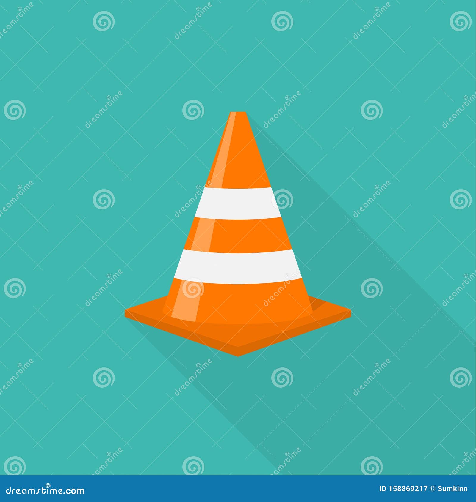 Construction traffic cone stock vector. Illustration of marking - 158869217