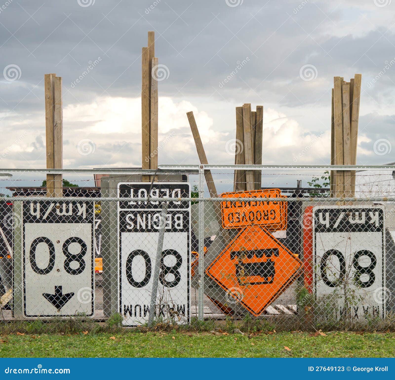 Construction traffic signs stock image. Image of signal - 27649123