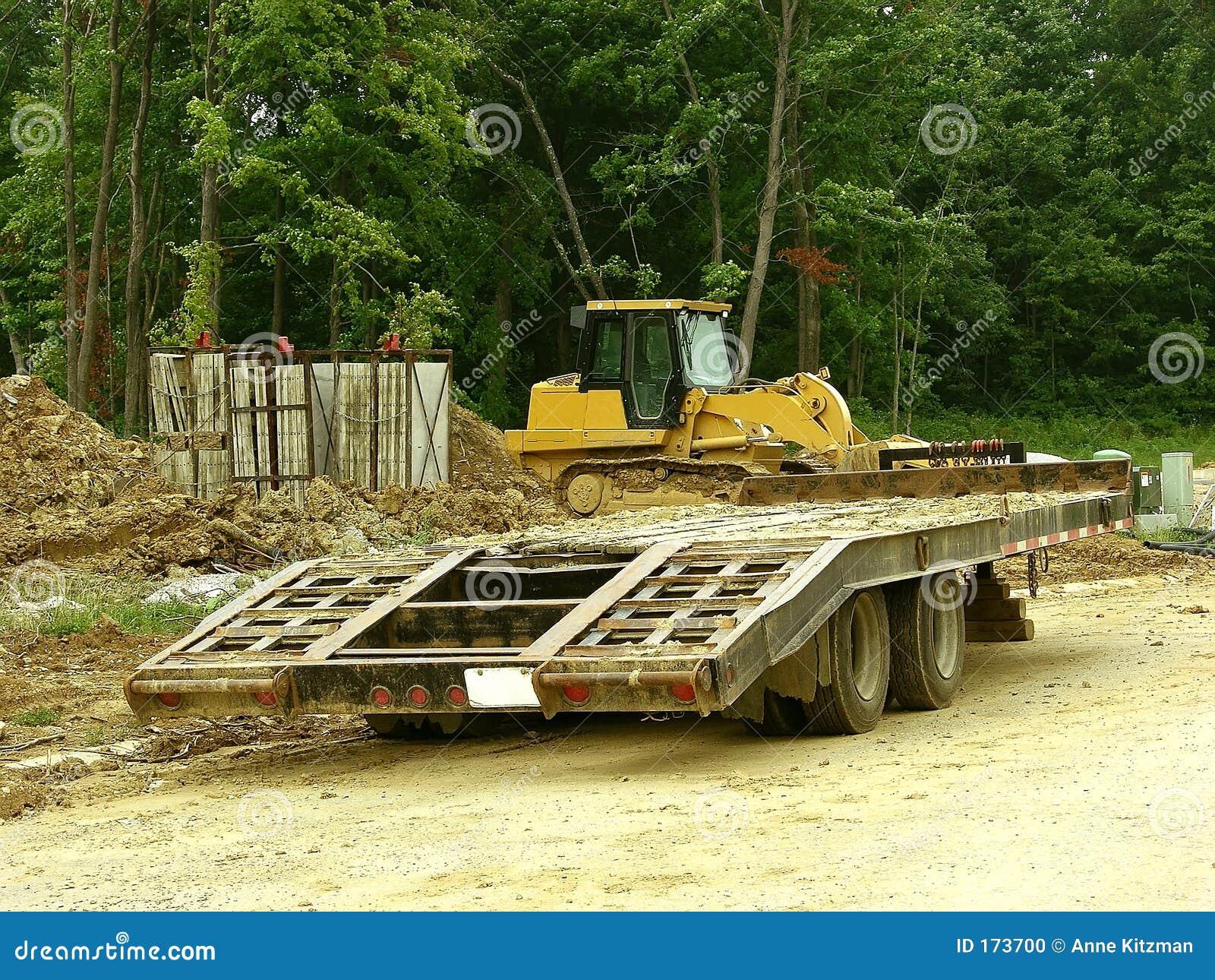 Construction - Trailer Hauler Stock Photo - Image of clay, industrial ...