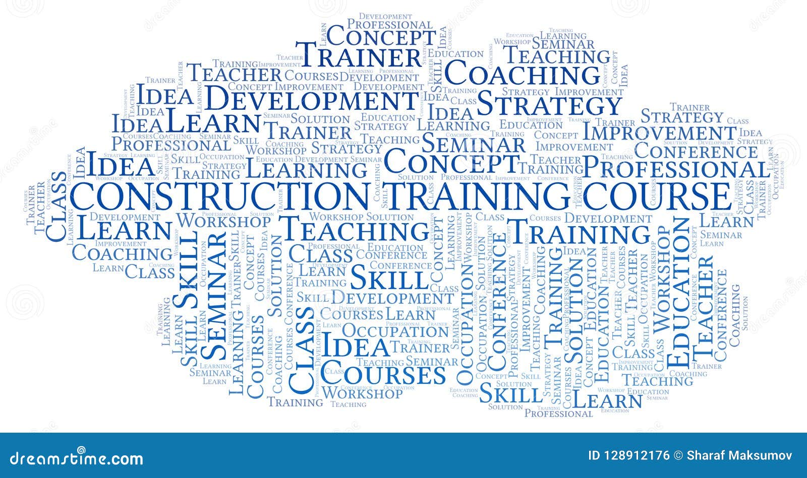 Construction Training Course Word Cloud. Stock Illustration ...
