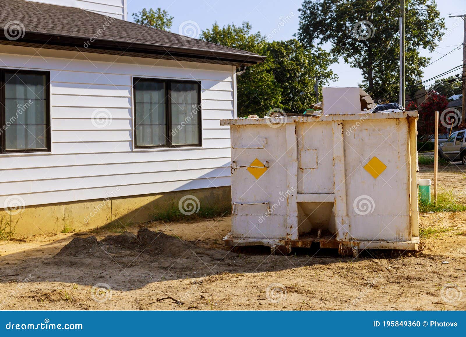 Construction Trash Dumpsters in an Metal Container, Home House ...