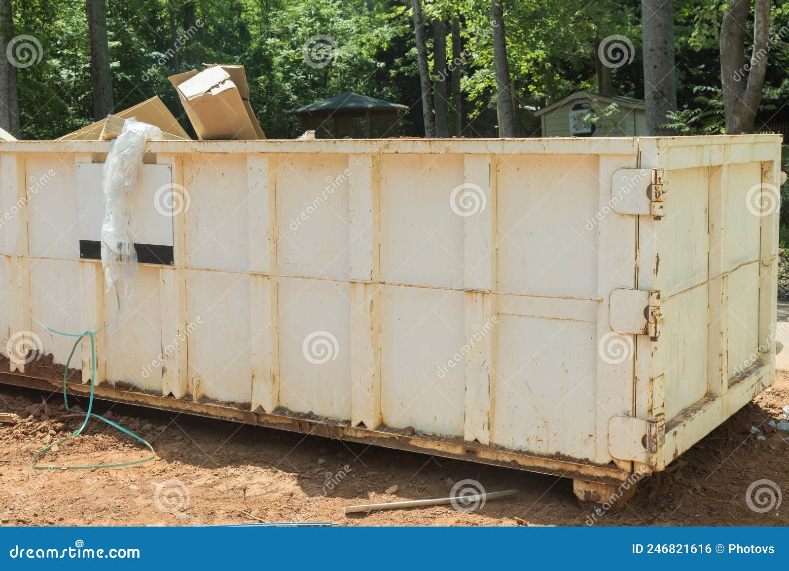 Construction Trash Dumpsters in an Metal Container, Home House ...