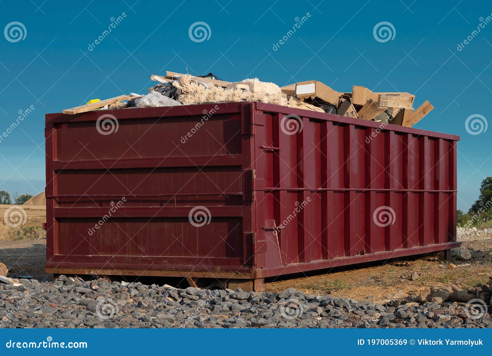 Construction Trash Dumpsters In An Metal Container, Home House ...