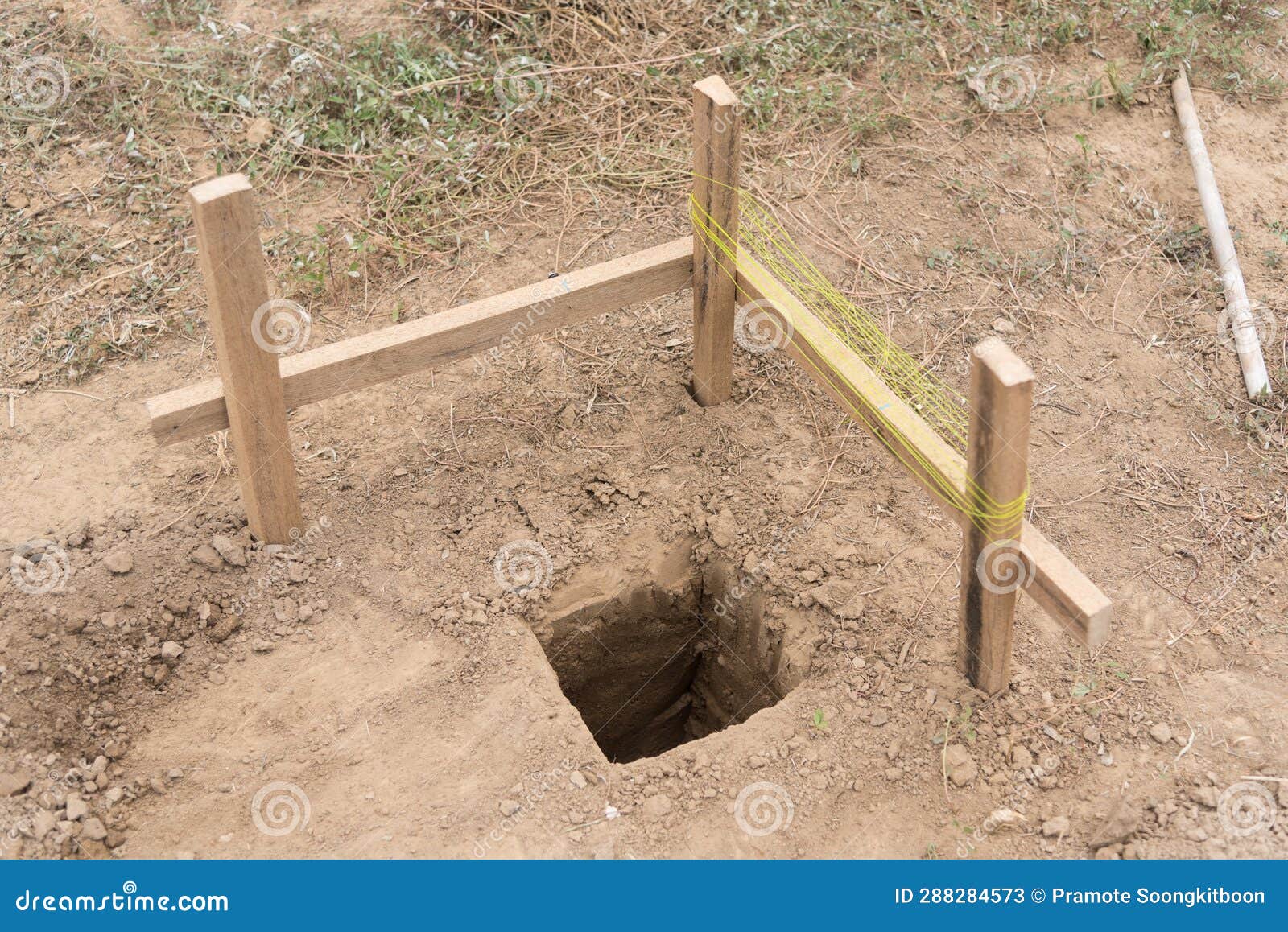 Construction of a Trench in the Ground Stock Image - Image of ...