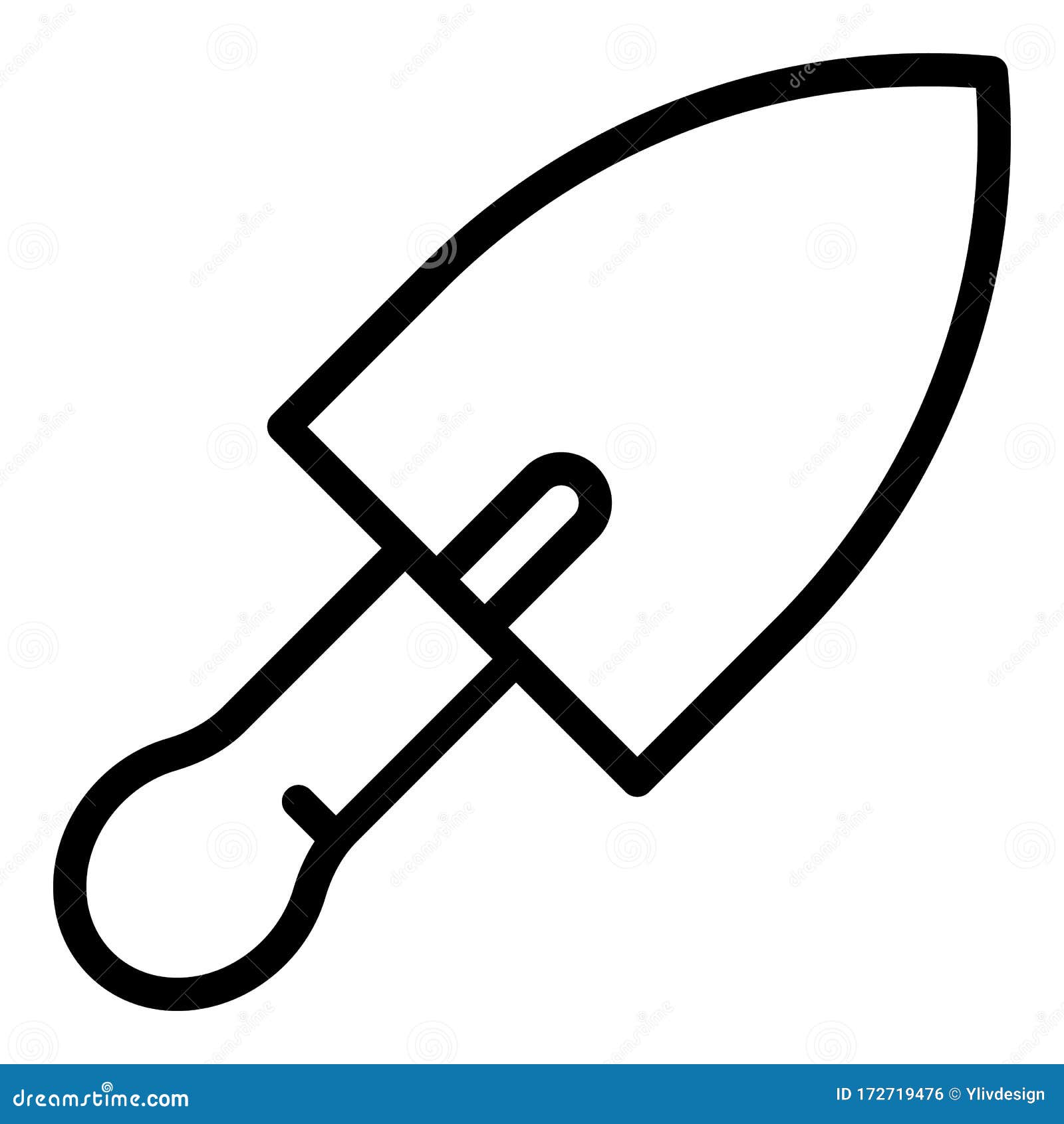 Construction Trowel Icon, Outline Style Stock Vector - Illustration of ...