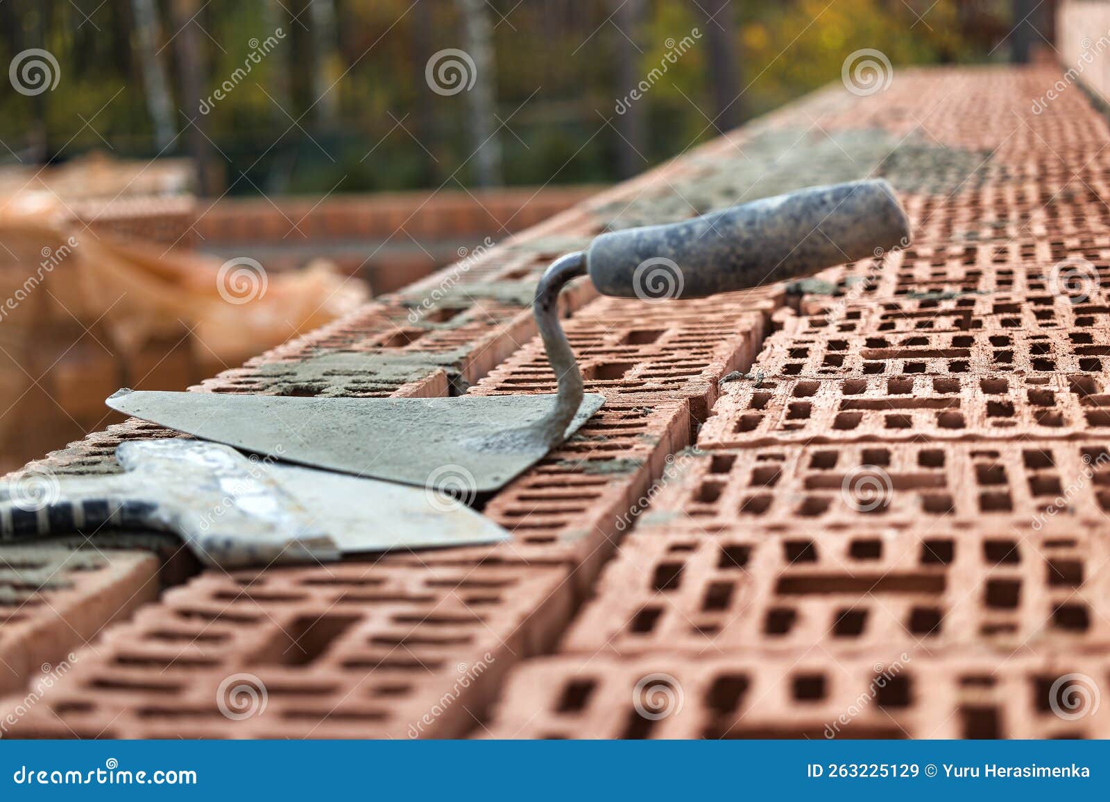 Construction Trowel for Laying Bricks and Blocks. Construction Tool of ...