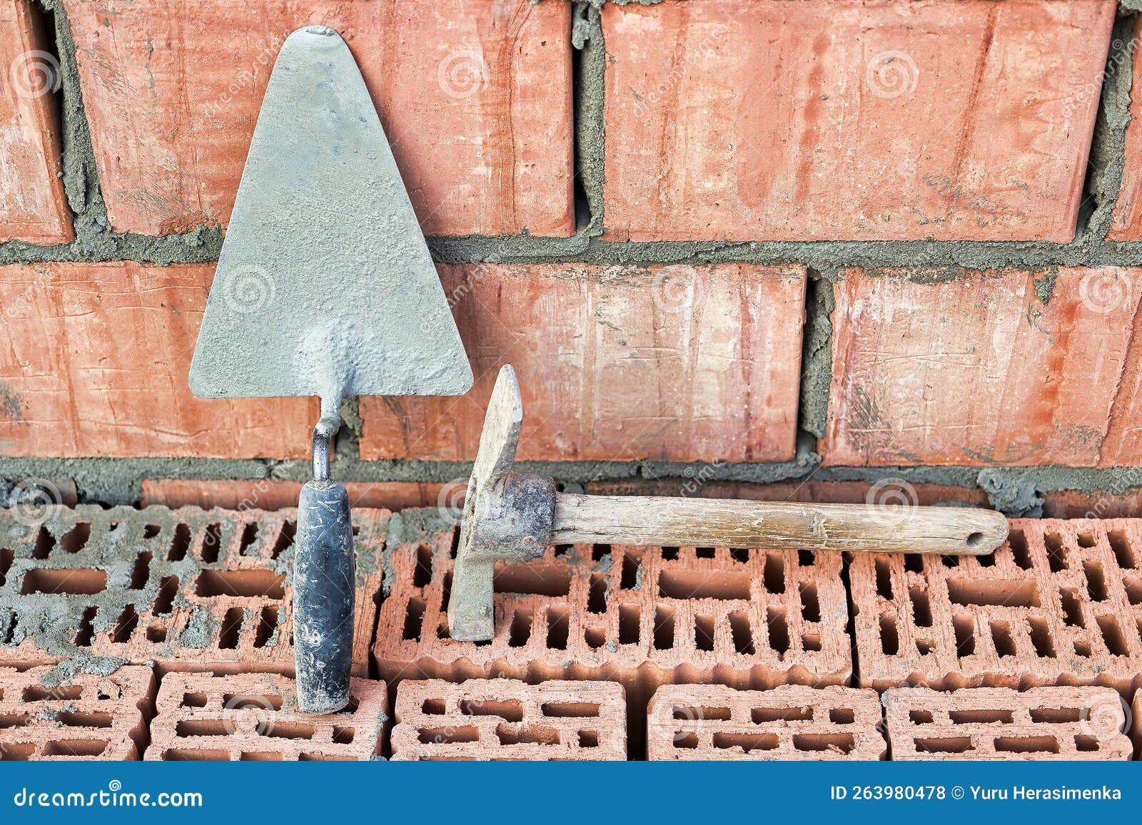 Construction Trowel for Laying Bricks and Blocks. Construction Tool of ...