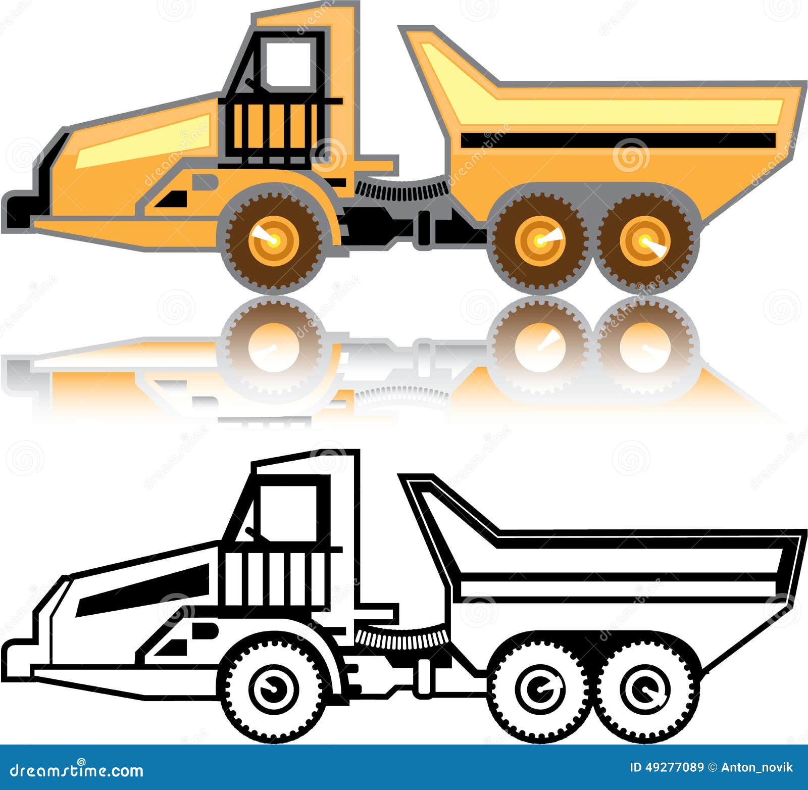 Construction truck stock vector. Illustration of articulating - 49277089