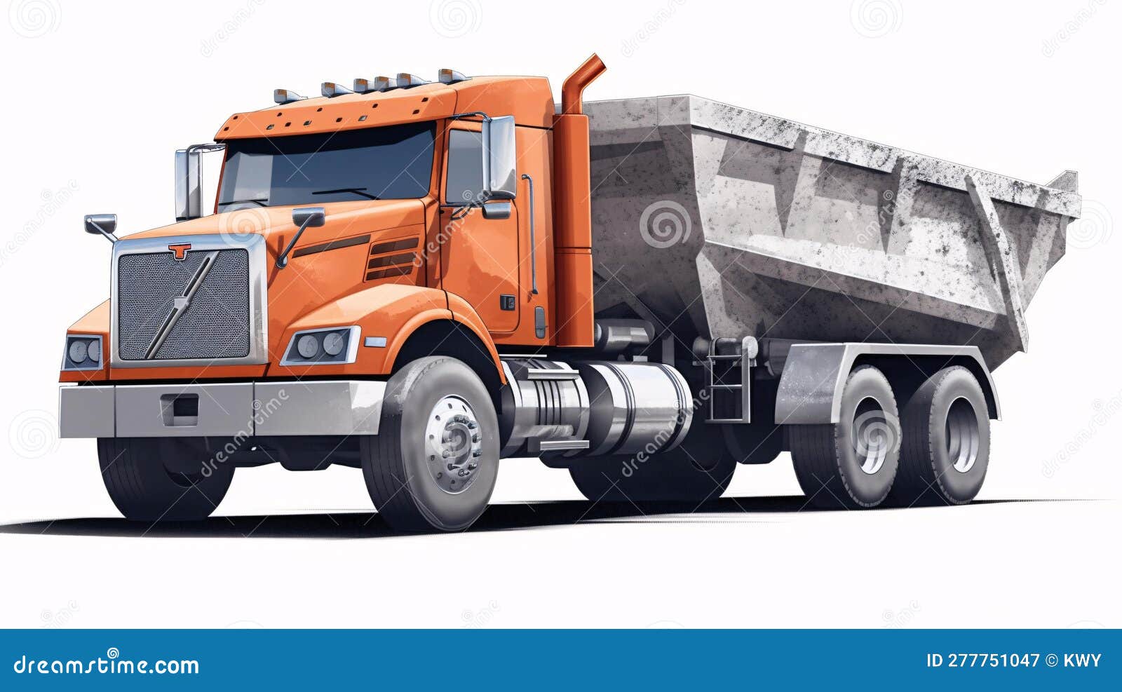 Construction Truck with White Background Generative Ai Stock Image ...