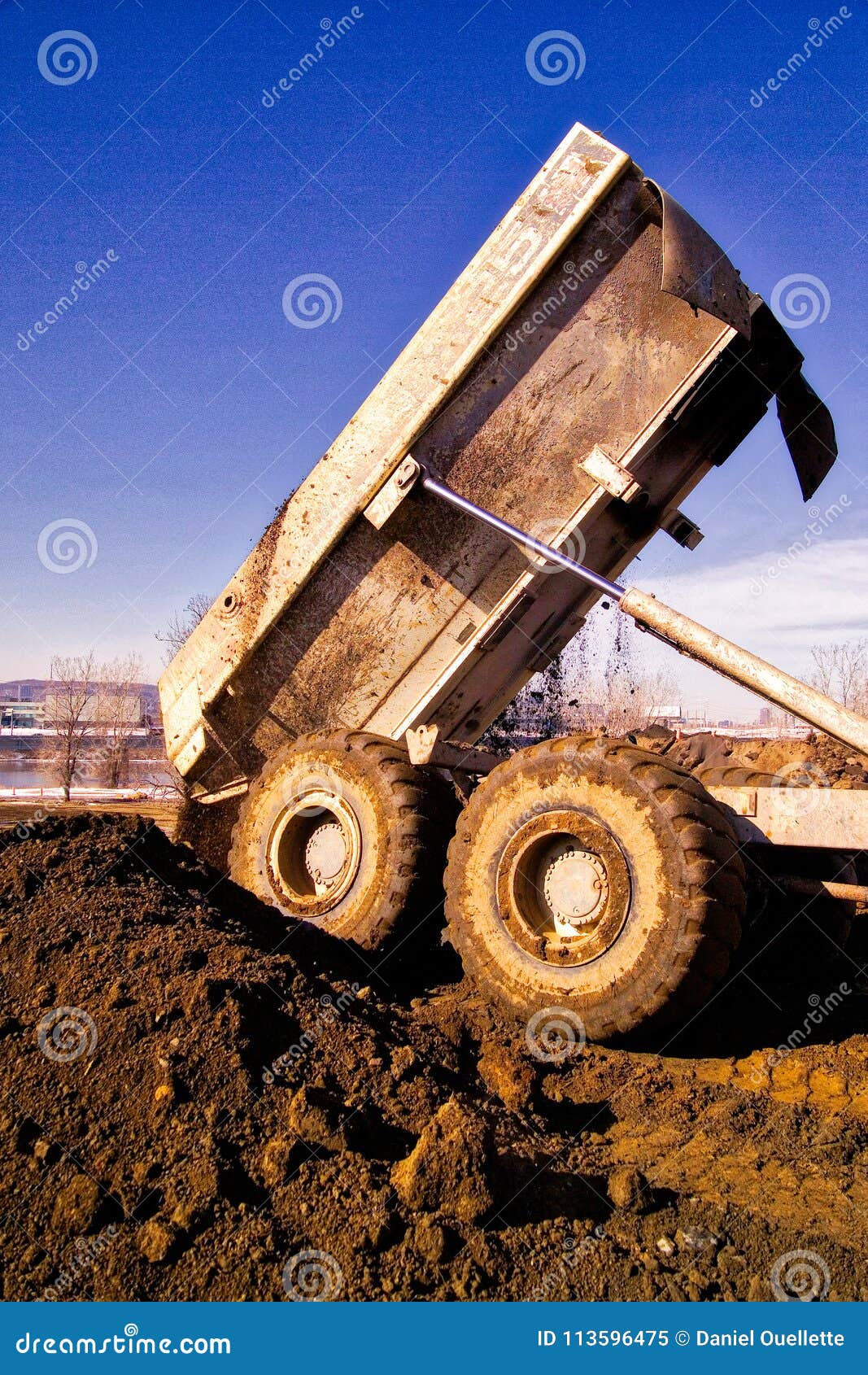 Dumping on a Construction Site Editorial Image - Image of blue, asphalt ...