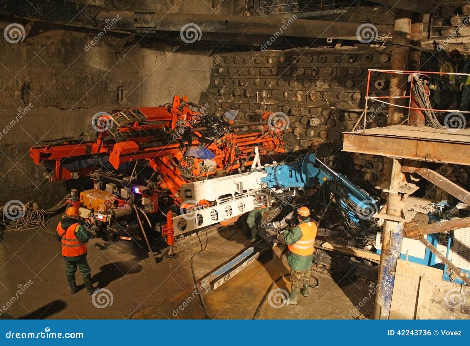 Construction of the Tunnel, Drilling Rig for Jet Grouting Editorial ...