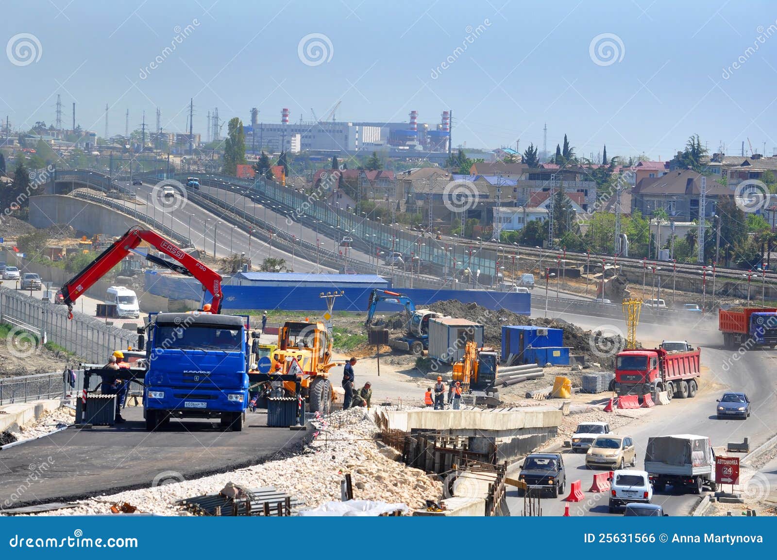 Construction of a Two-tier Road Interchange Editorial Photo - Image of ...