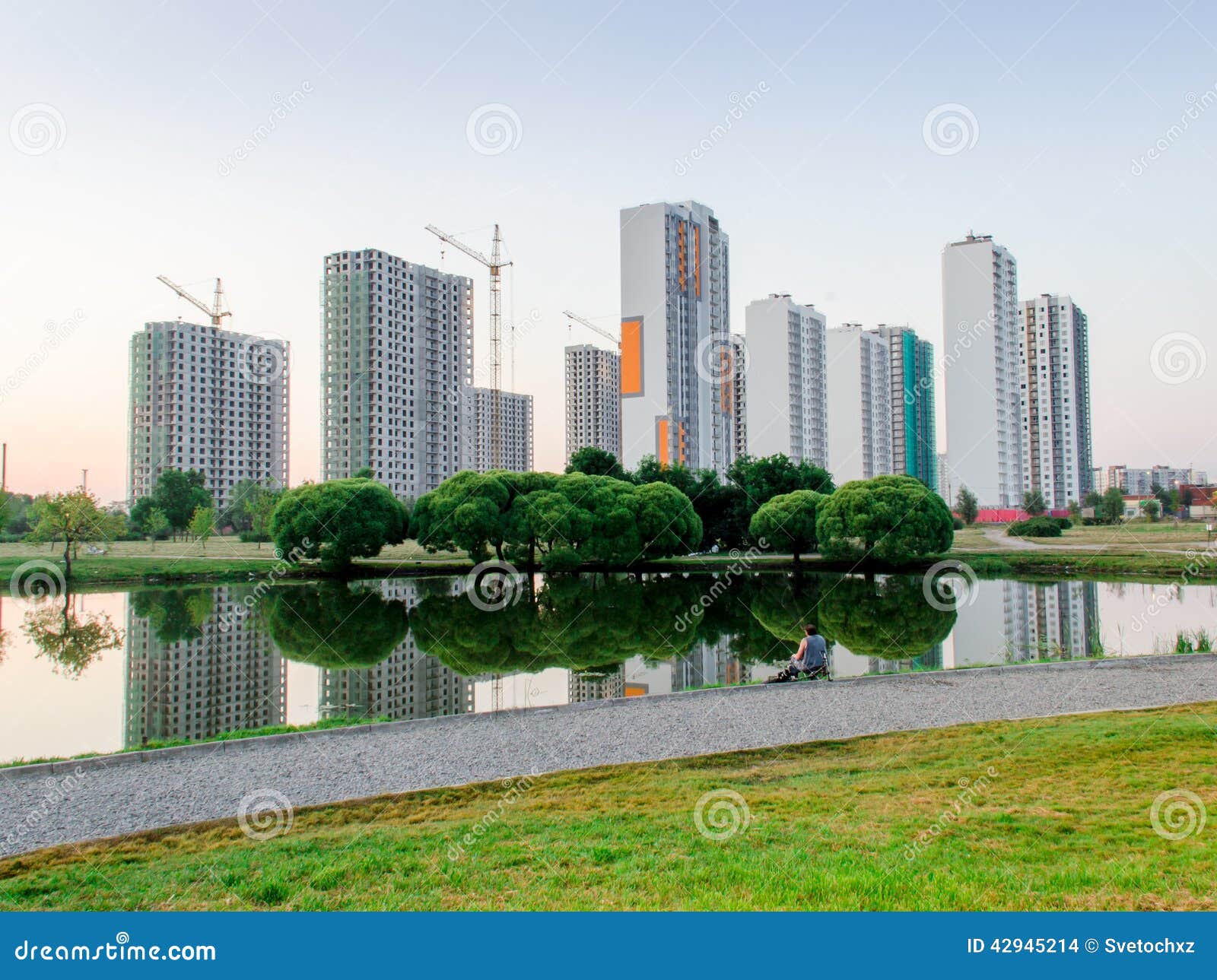 New Uncompleted Residential High-rise Building Of Reinforced Concrete ...