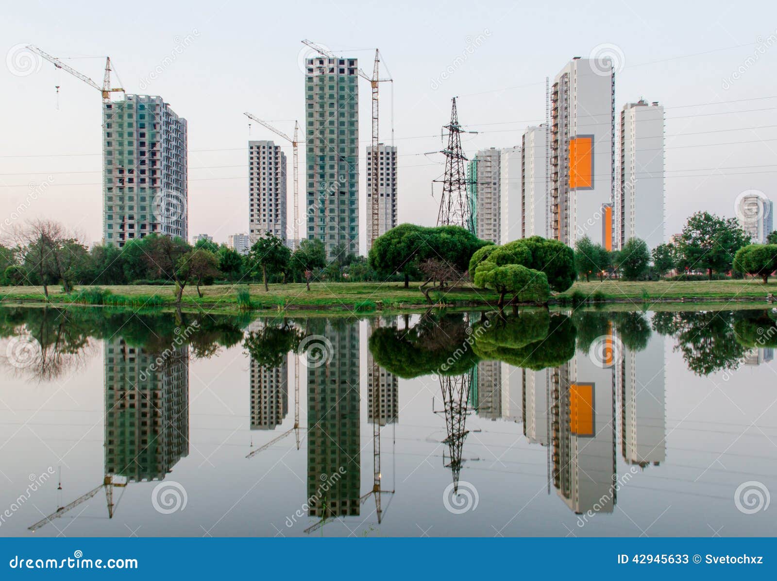 New Uncompleted Residential High-rise Building Of Reinforced Concrete ...