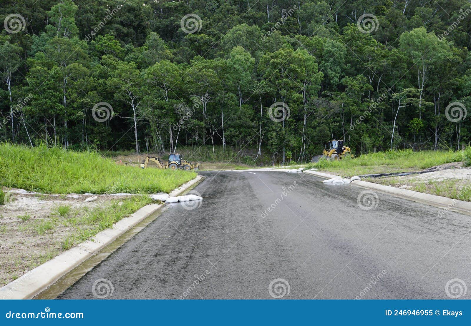 Construction Under Way in a New Development Stock Image - Image of ...
