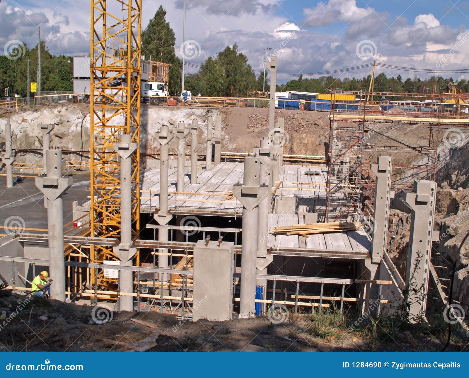 Construction of Underground Garage Stock Photo - Image of solid, edge ...