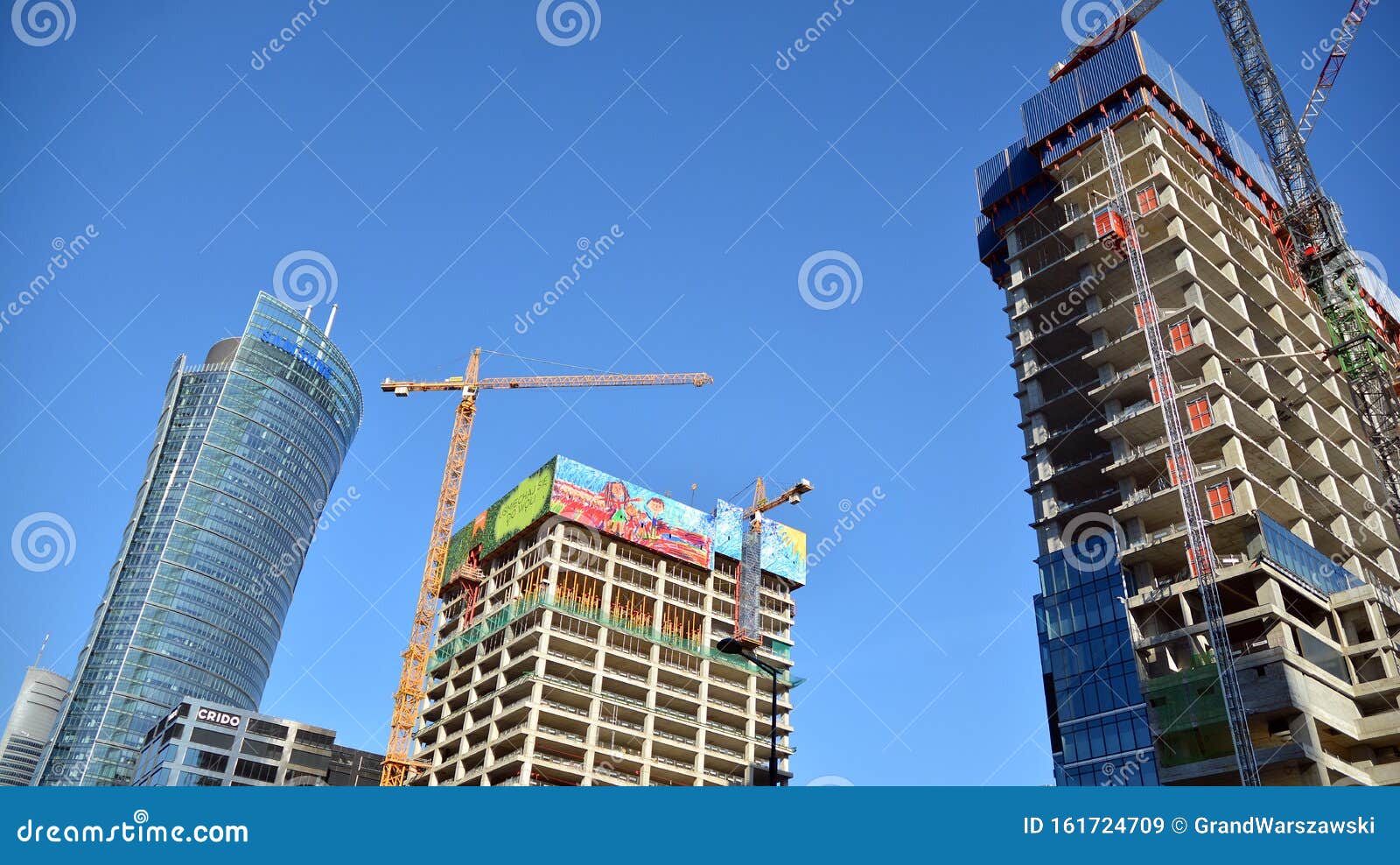 Construction of the Unit Tower Office Building. Editorial Stock Image ...