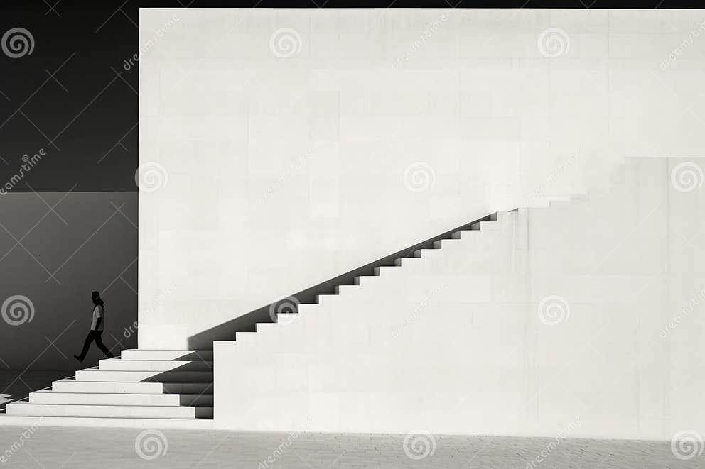 Construction Up Concrete Wall Modern Step Interior Light Architecture ...