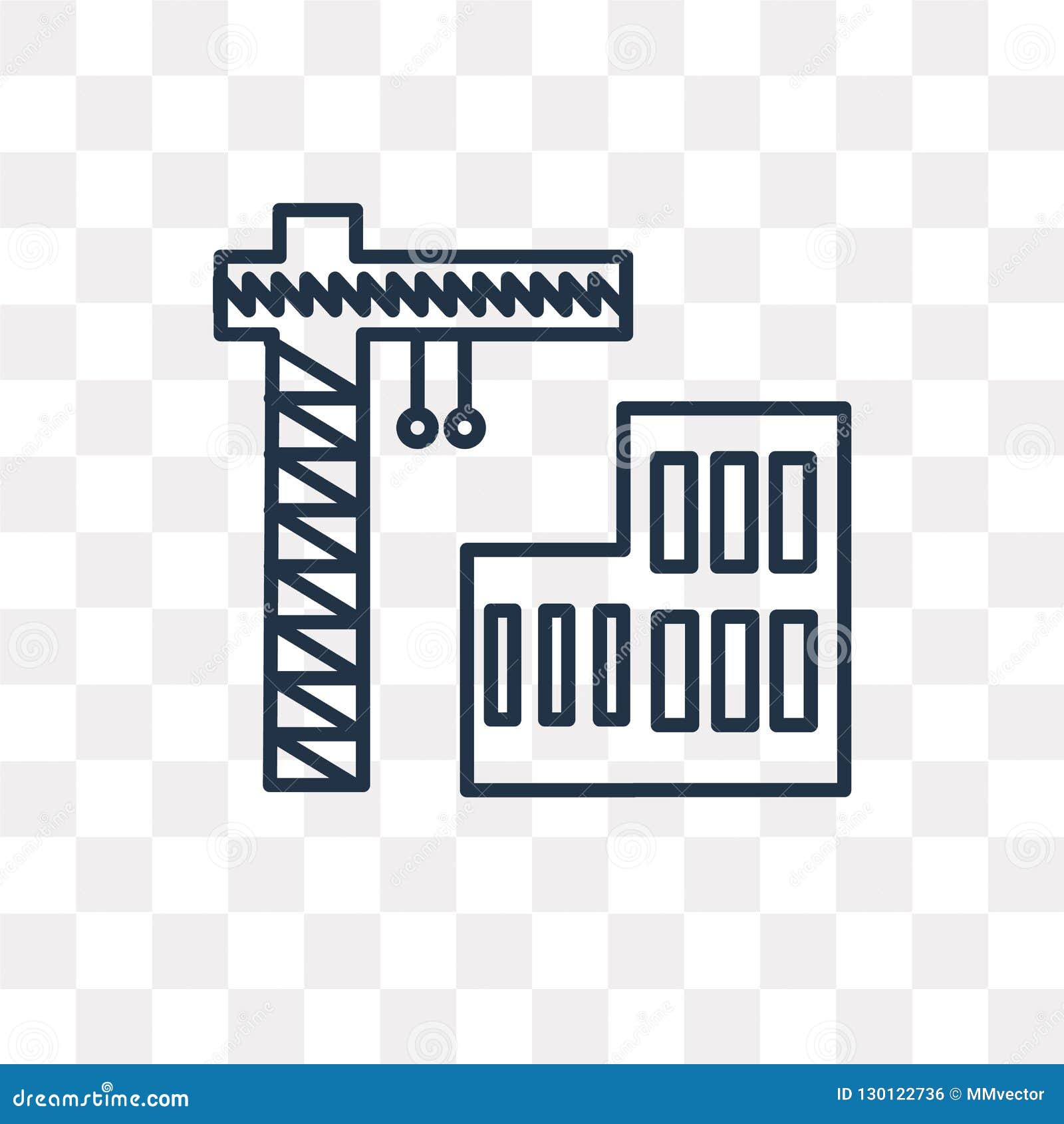 Construction Vector Icon Isolated on Transparent Background, Lin Stock ...