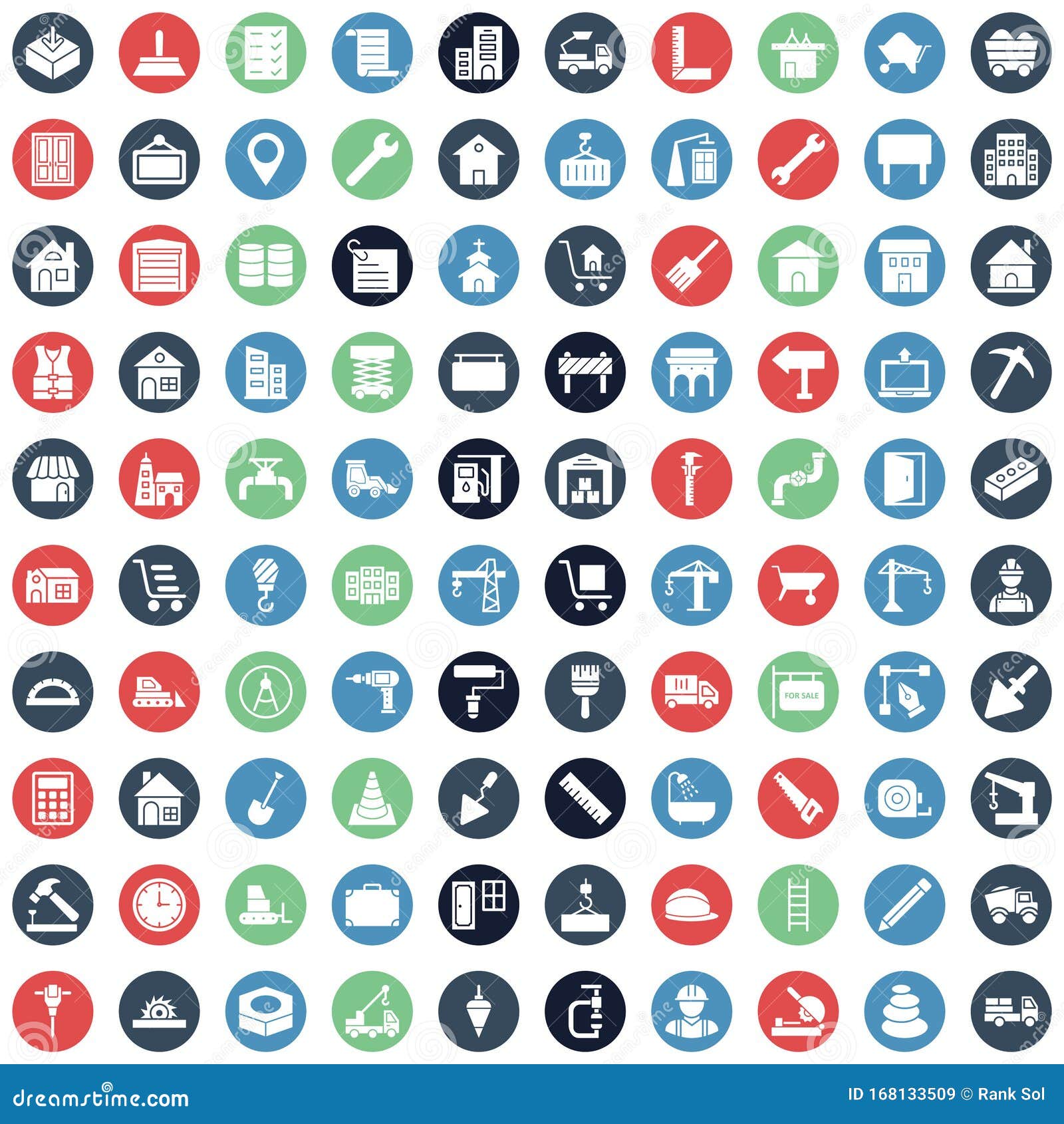 Construction Vector Icons Set Every Single Icon Can Be Easily Modified ...