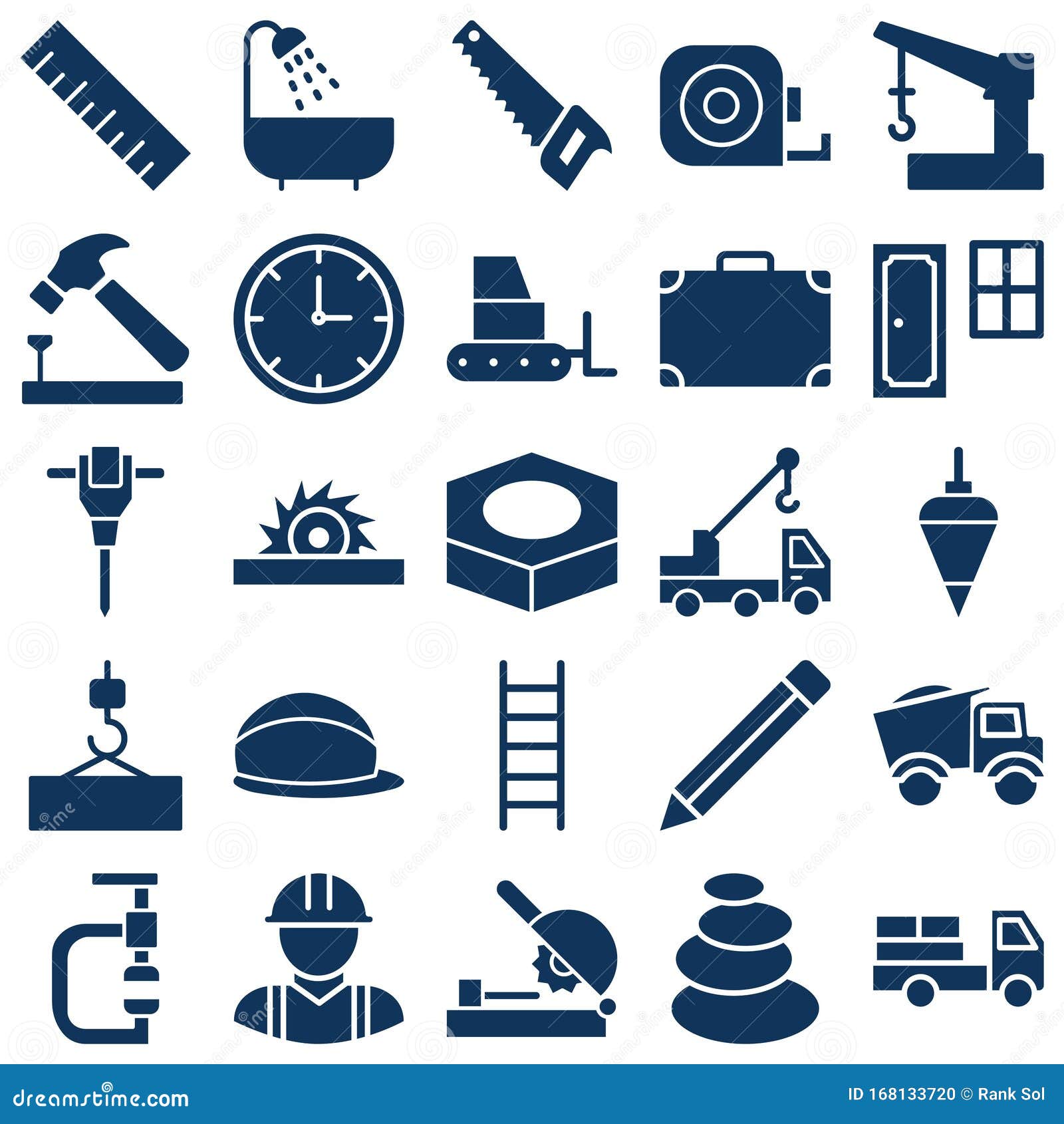 Construction Vector Icons Set Every Single Icon Can Be Easily Modified ...
