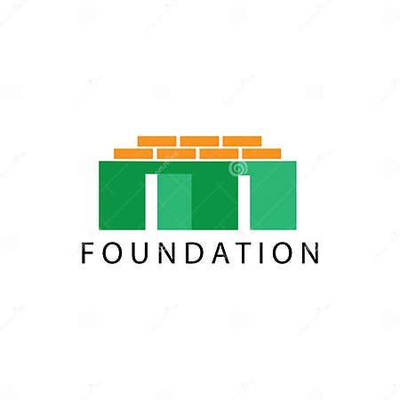 Construction Vector Illustration Foundation Logo, with Color. Vector ...
