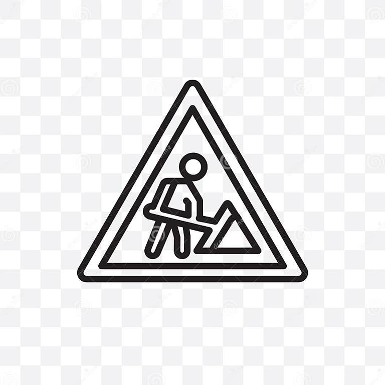 Construction Vector Linear Icon Isolated on Transparent Background ...