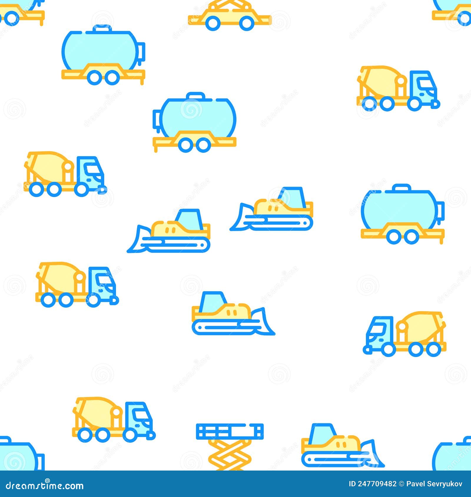 Construction Vehicle Collection Icons Set Isolated Illustration Stock ...