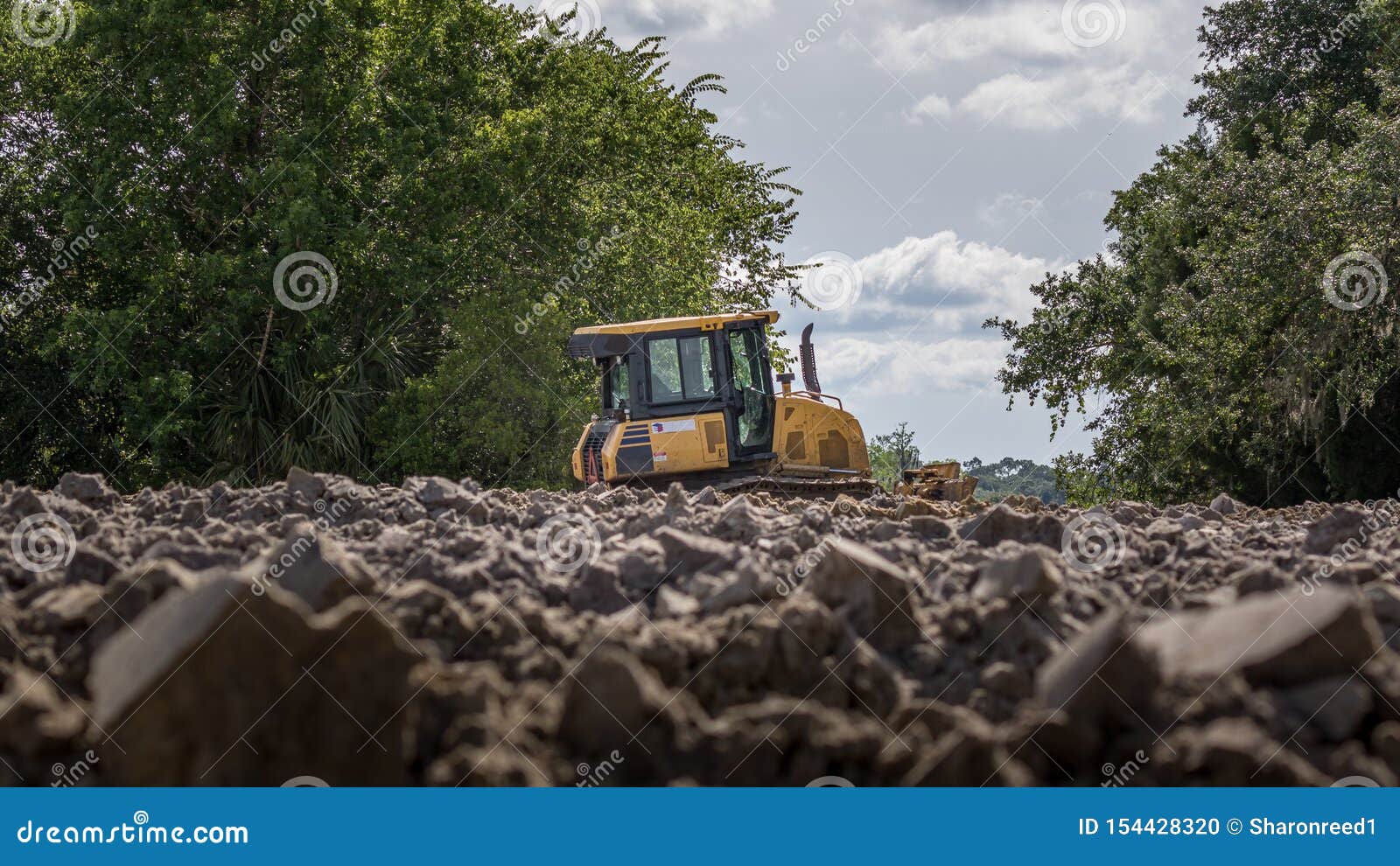 Construction Vehicle - Front Loader. Loader Sits in the Dirt on a ...
