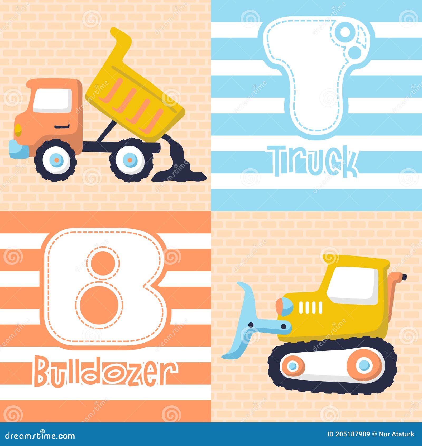 Initials A Bulldozer Logo Cartoon Vector | CartoonDealer.com #276686431