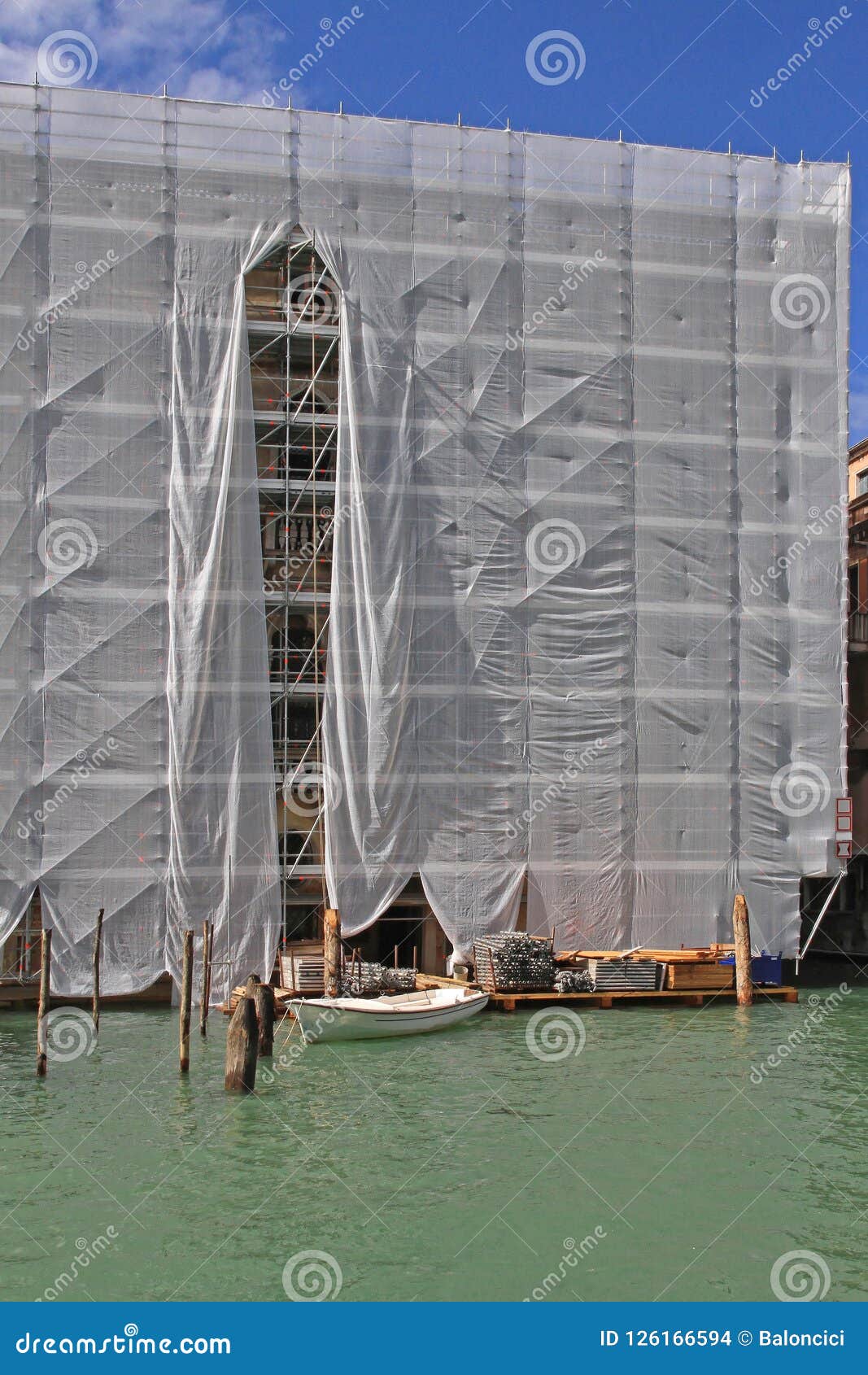 Construction in Venice stock photo. Image of venice - 126166594
